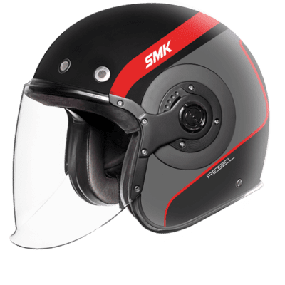 SMK Retro Jet Rebel Open Face Motorcycle Helmet | SMK Helmets