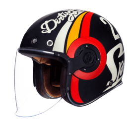 SMK Retro Jet Rebel Open Face Motorcycle Helmet | SMK Helmets