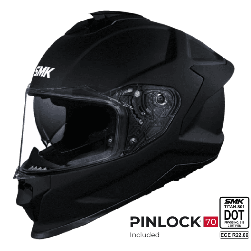 SMK Titan Solid Full Face Motorcycle Helmet | SMK Helmets