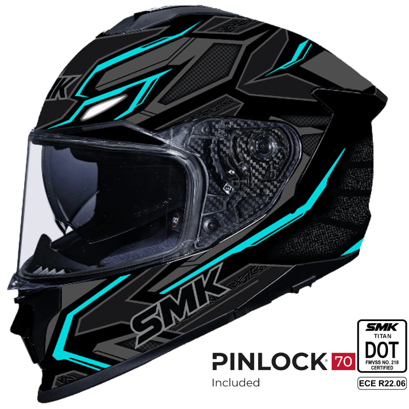 SMK Titan Fibreglass Panther Full Face Motorcycle Helmet | SMK Helmets