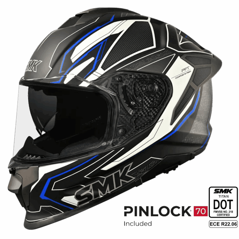 SMK Titan Fibreglass Panther Full Face Motorcycle Helmet | SMK Helmets